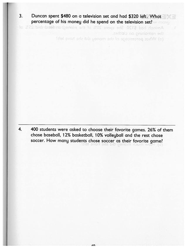 Singapore Math - 6A - Workbook | PDF