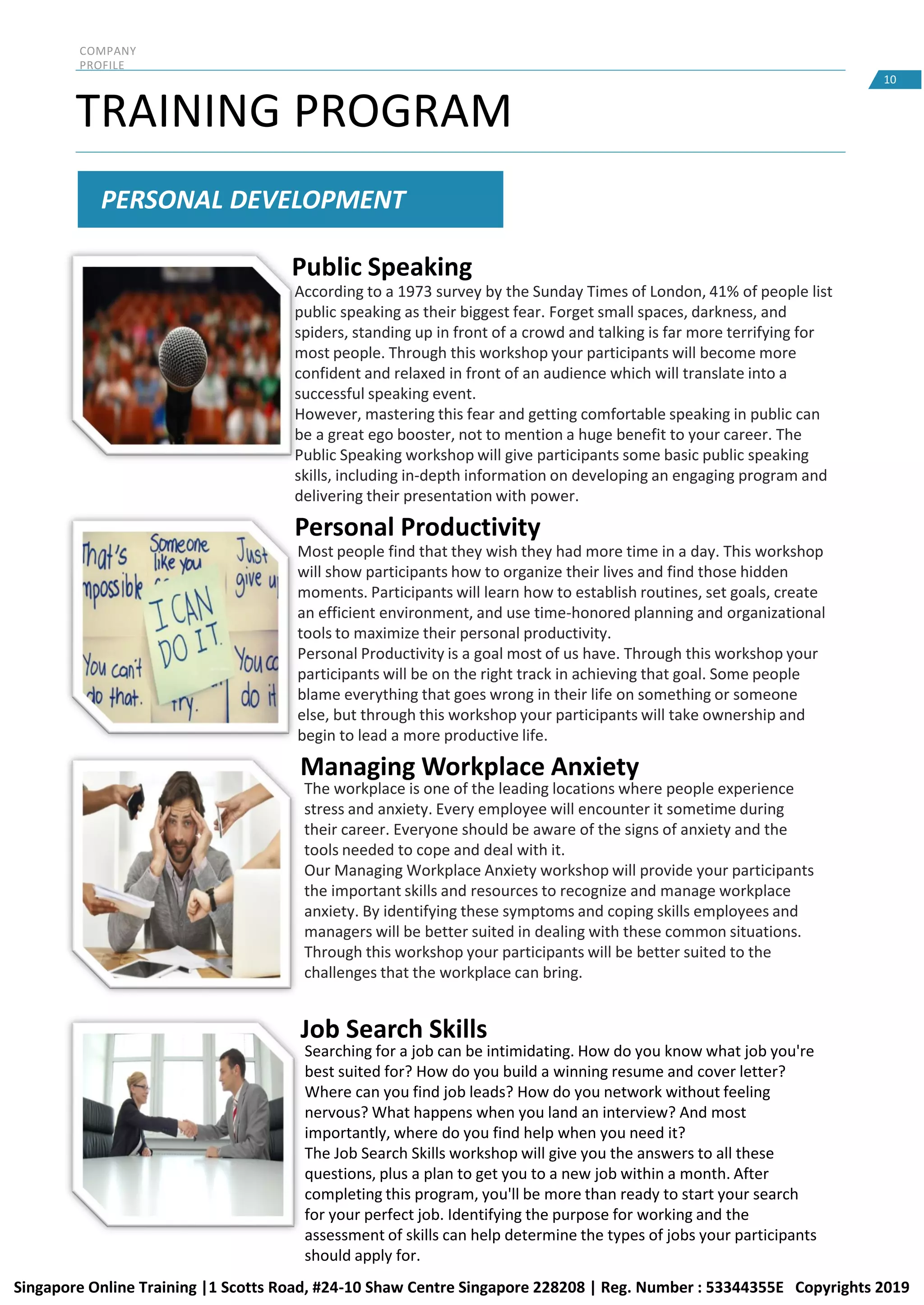 Singapore Online Training Company Profile | PDF