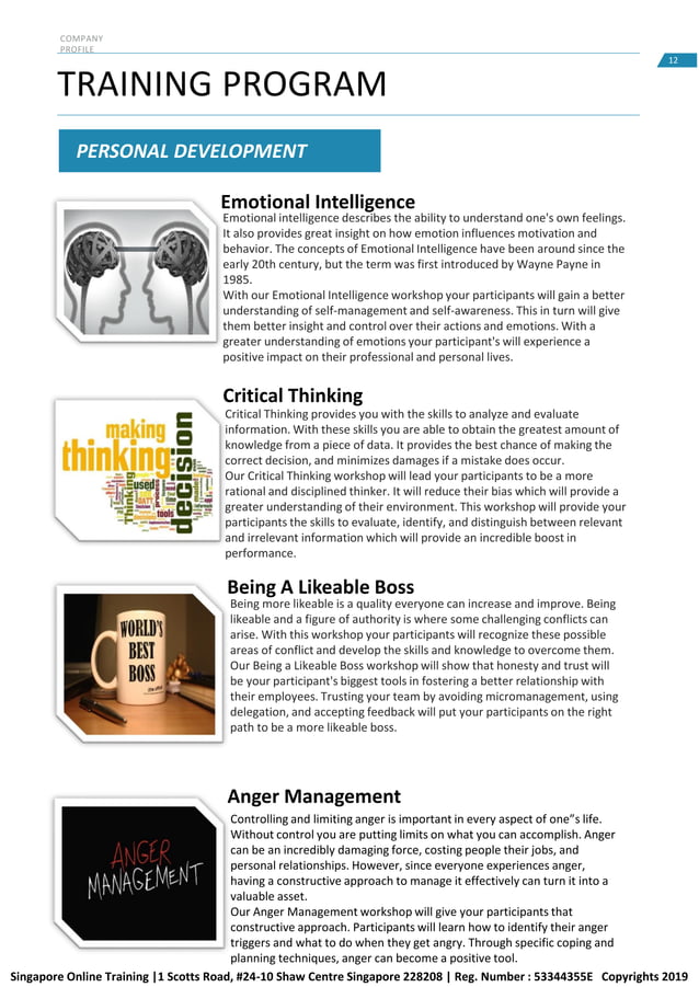 Singapore Online Training Company Profile | PDF