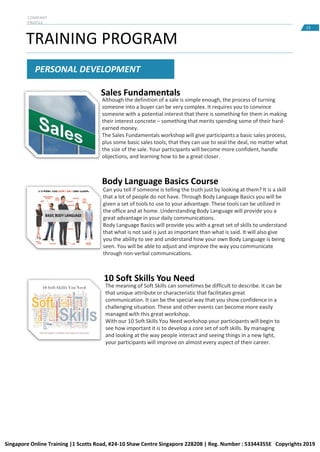 Singapore Online Training Company Profile | PDF