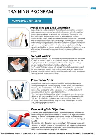 Singapore Online Training Company Profile | PDF