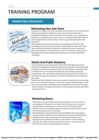 Singapore Online Training Company Profile | PDF