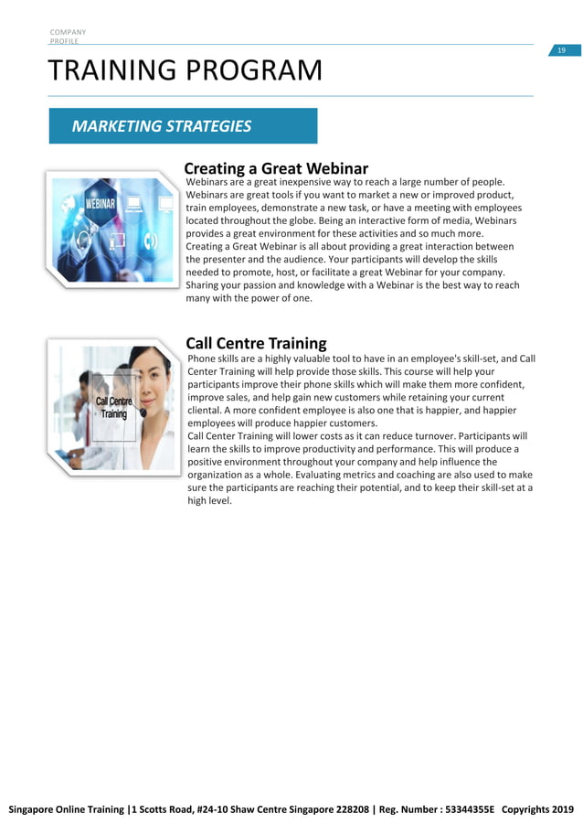 Singapore Online Training Company Profile | PDF