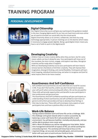 Singapore Online Training Company Profile | PDF