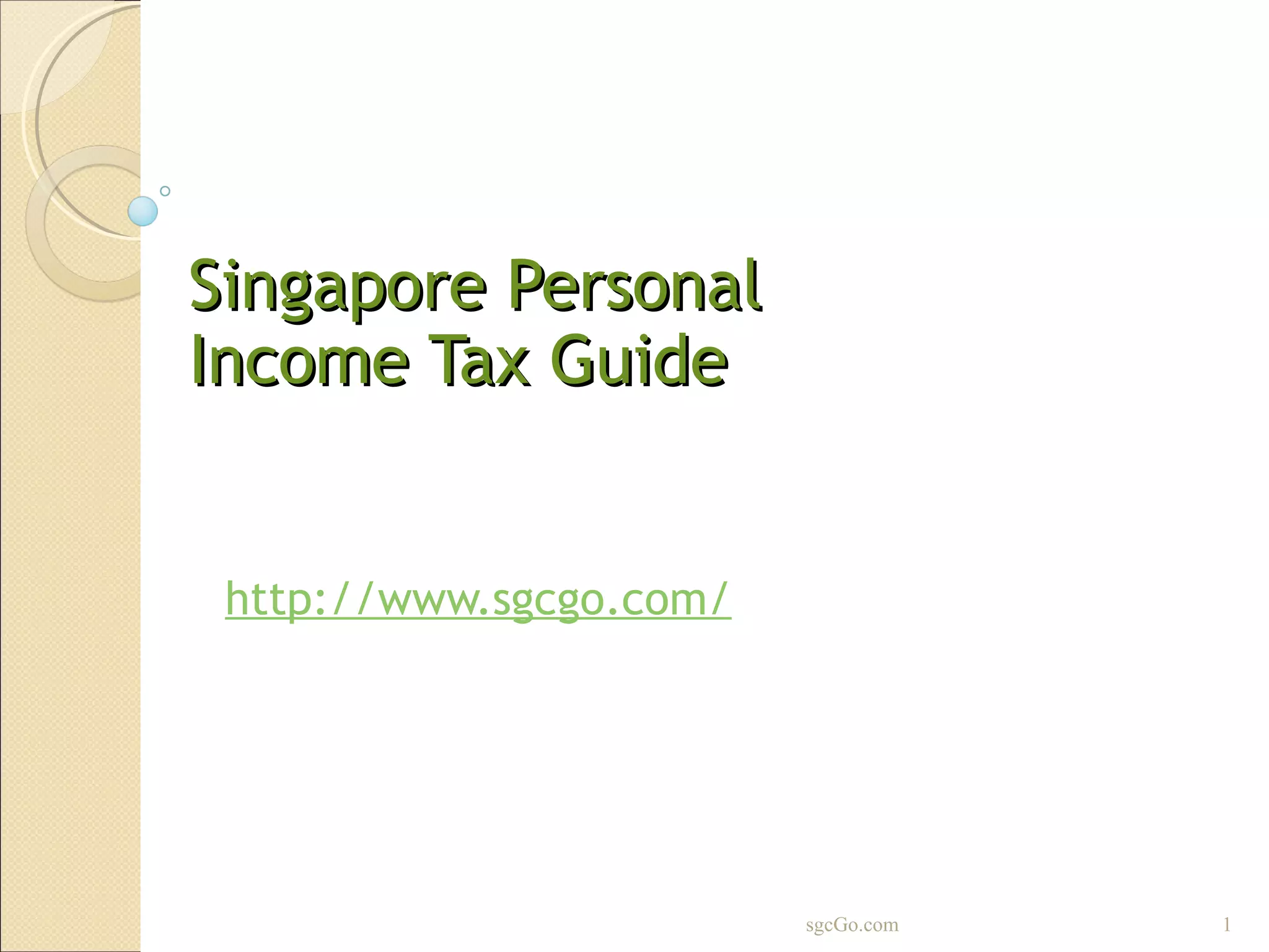 Singapore Personal Income Tax | PPT