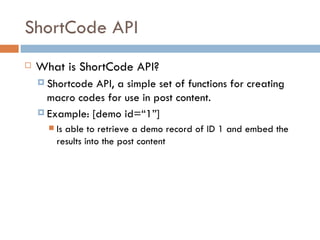 Developing Plugins For WordPress | PPT