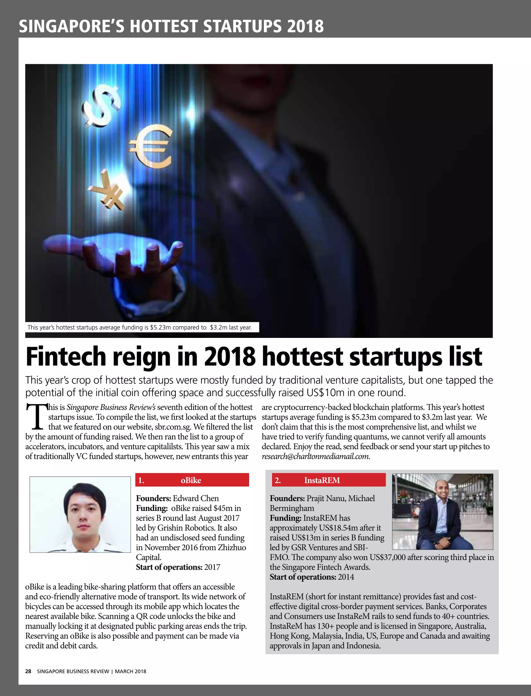 Singapore's hottest startup 2018 | PDF