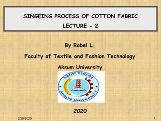 Singeing lecture 2 | PDF