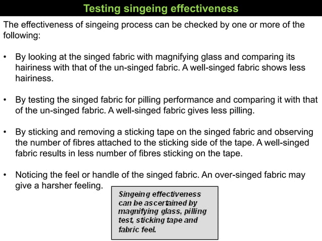 Singeing of fabrics and yarns | PPTX