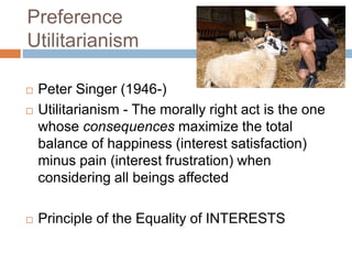 Peter Singer: Animal Ethics | PPTX