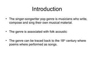 Singer/songwriter | PPT
