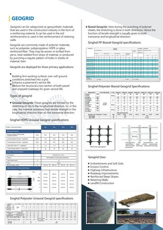 Geogrid Brochure by Singhal Industries Private limited | PDF