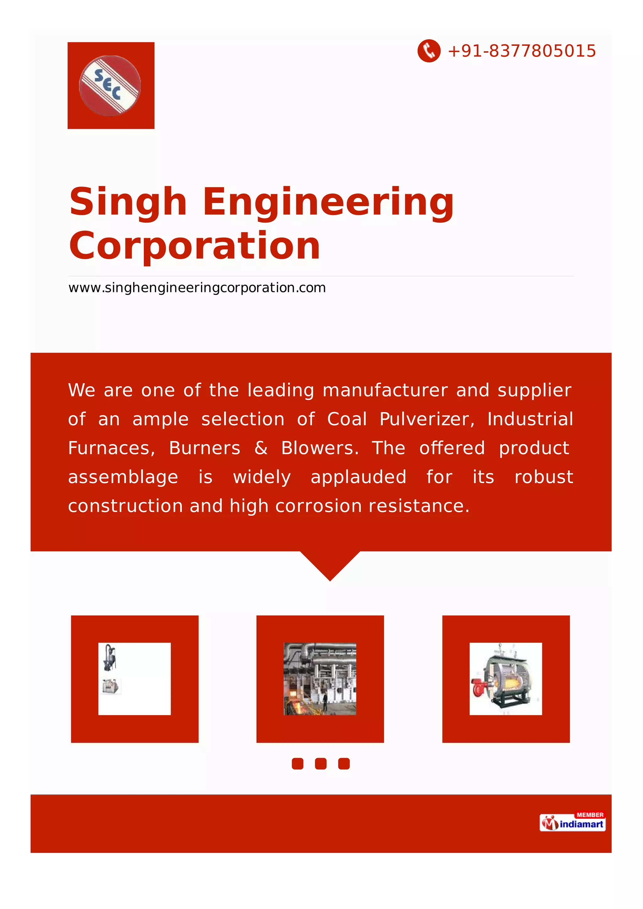 Singh Engineering Corporation, Faridabad, Coal Pulverizer | PDF