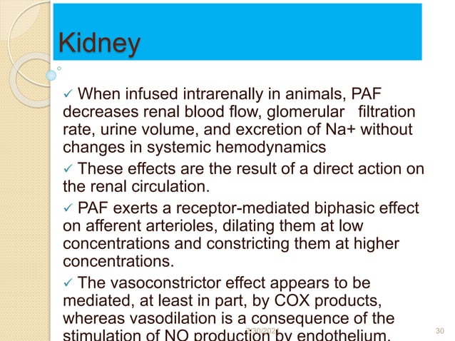 PLATELET ACTIVATING FACTORS: MECHANISM OF ACTION AND CLINICAL USES | PPTX