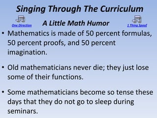 Singing Across the Curriculum | PPT