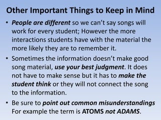 Singing Across the Curriculum | PPTX