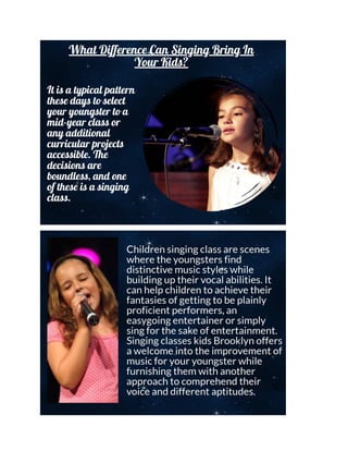 Singing classes for kids | PDF