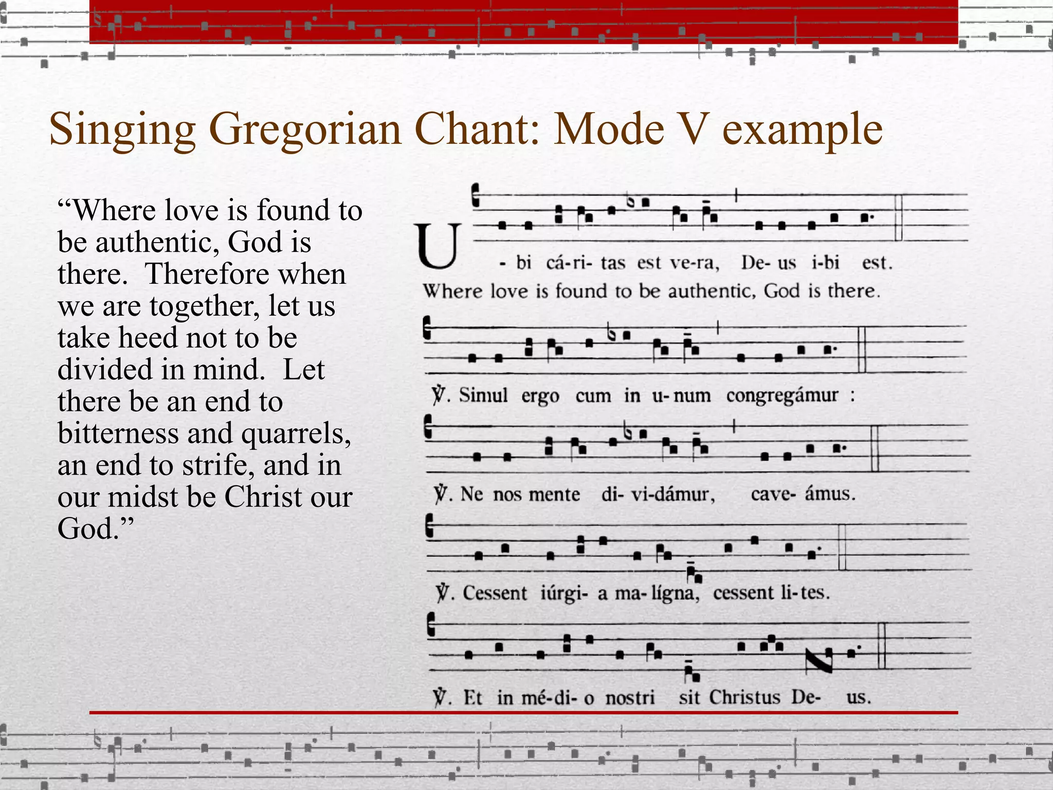 Singing gregorian chant | PPTX