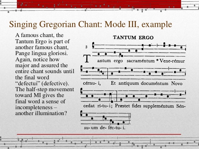 Singing gregorian chant