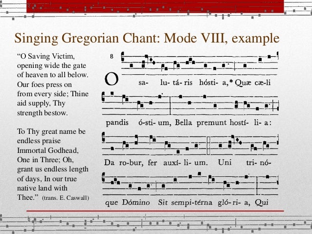 Singing gregorian chant