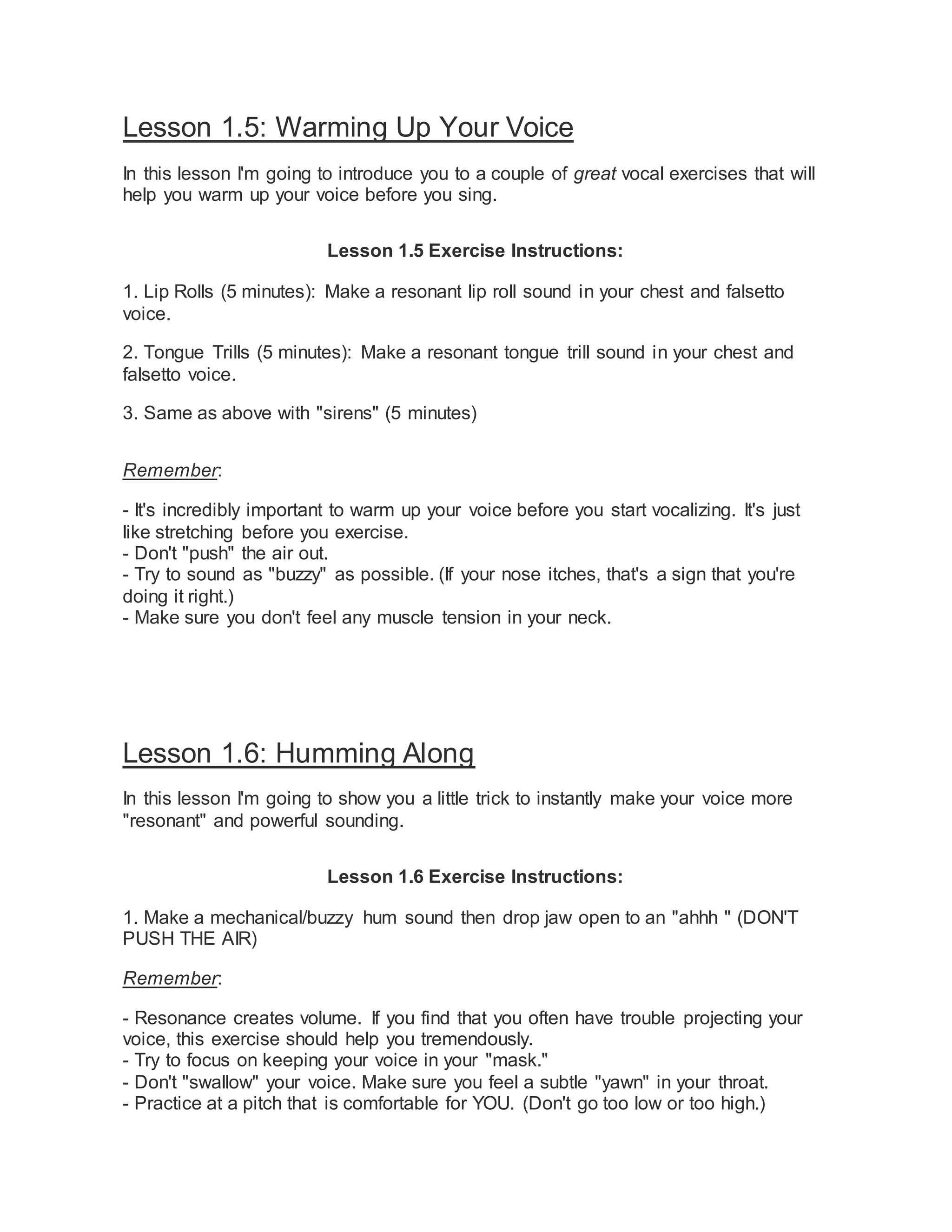 SINGING SIMPLIFIED | DOCX