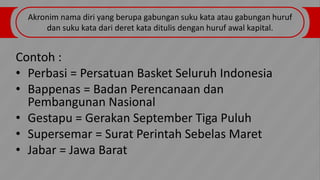 Singkatan dan akronim | PPTX