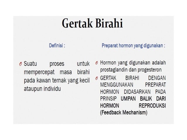 Singkronisasi Birahi paa ternak ruminansia | PPT