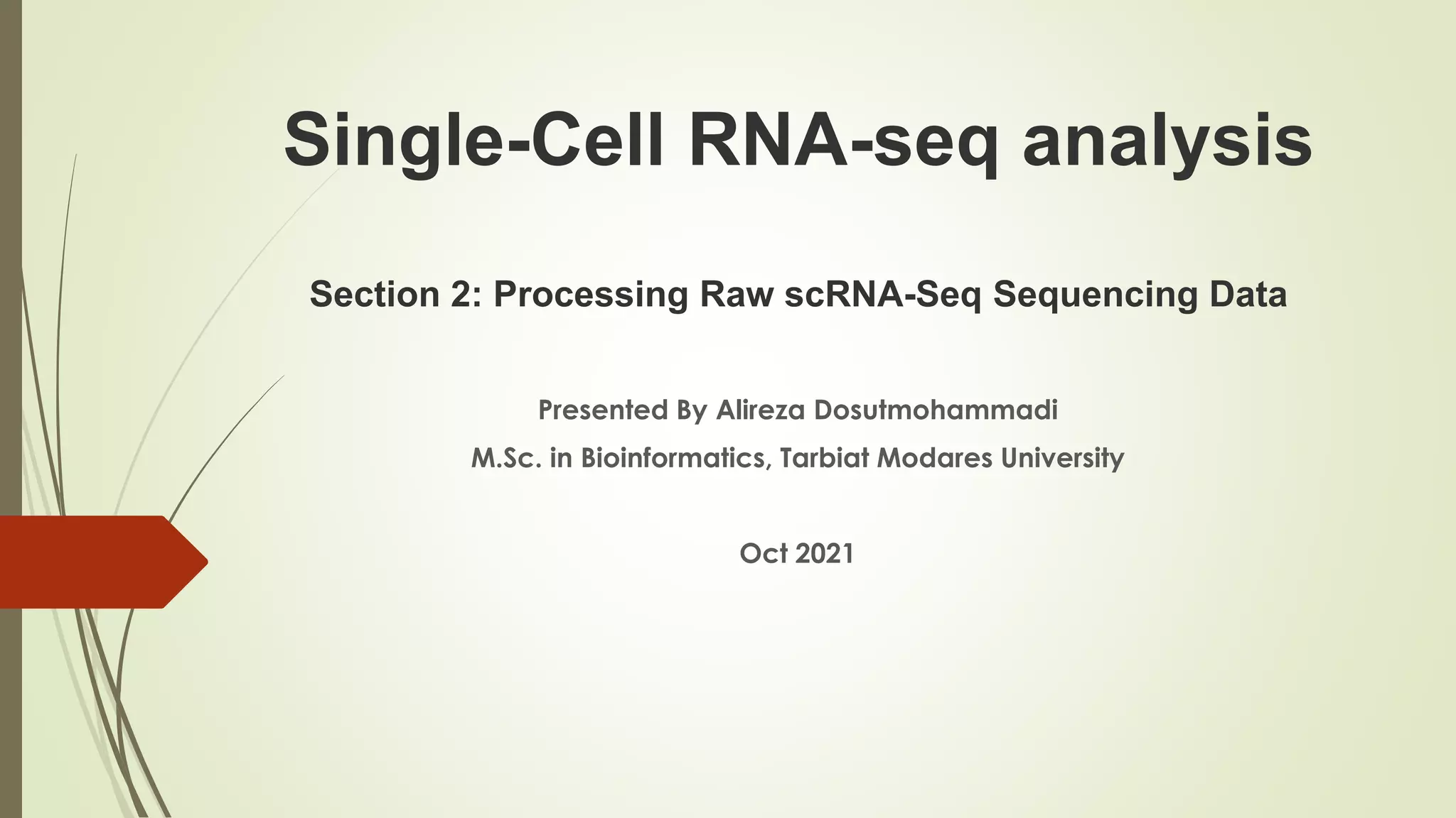 Processing Raw scRNA-Seq Sequencing Data | PPT