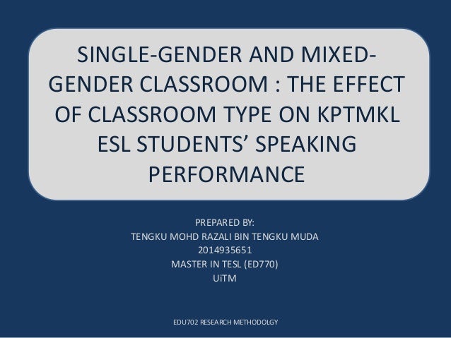 Single Gender And Mixed Gender Classroom