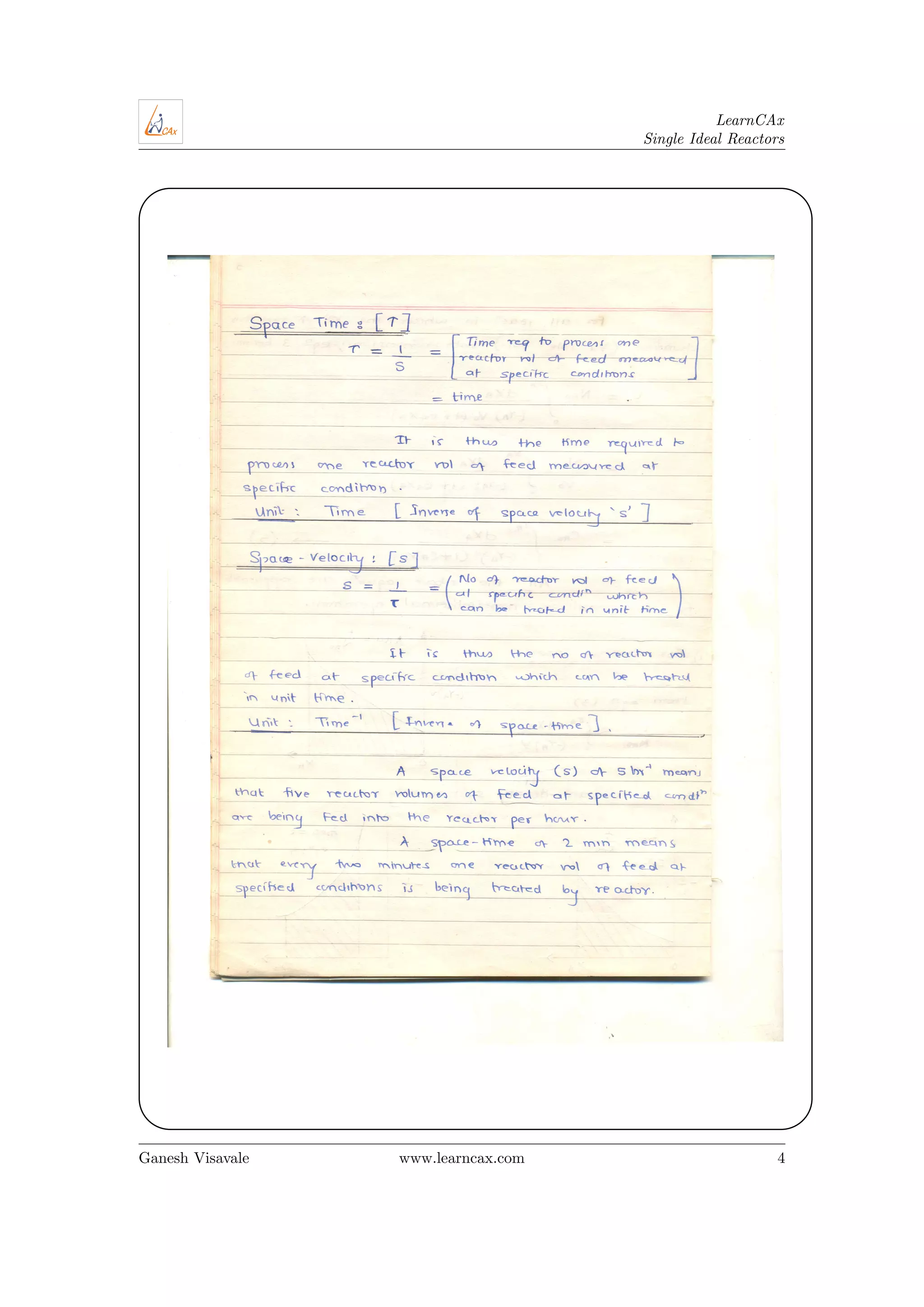 Single Ideal Reactors | PDF