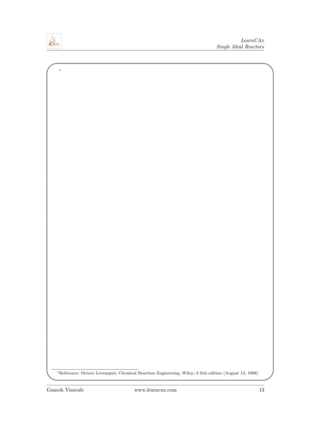 Single Ideal Reactors | PDF