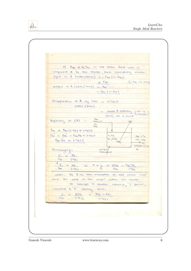 Single Ideal Reactors | PDF