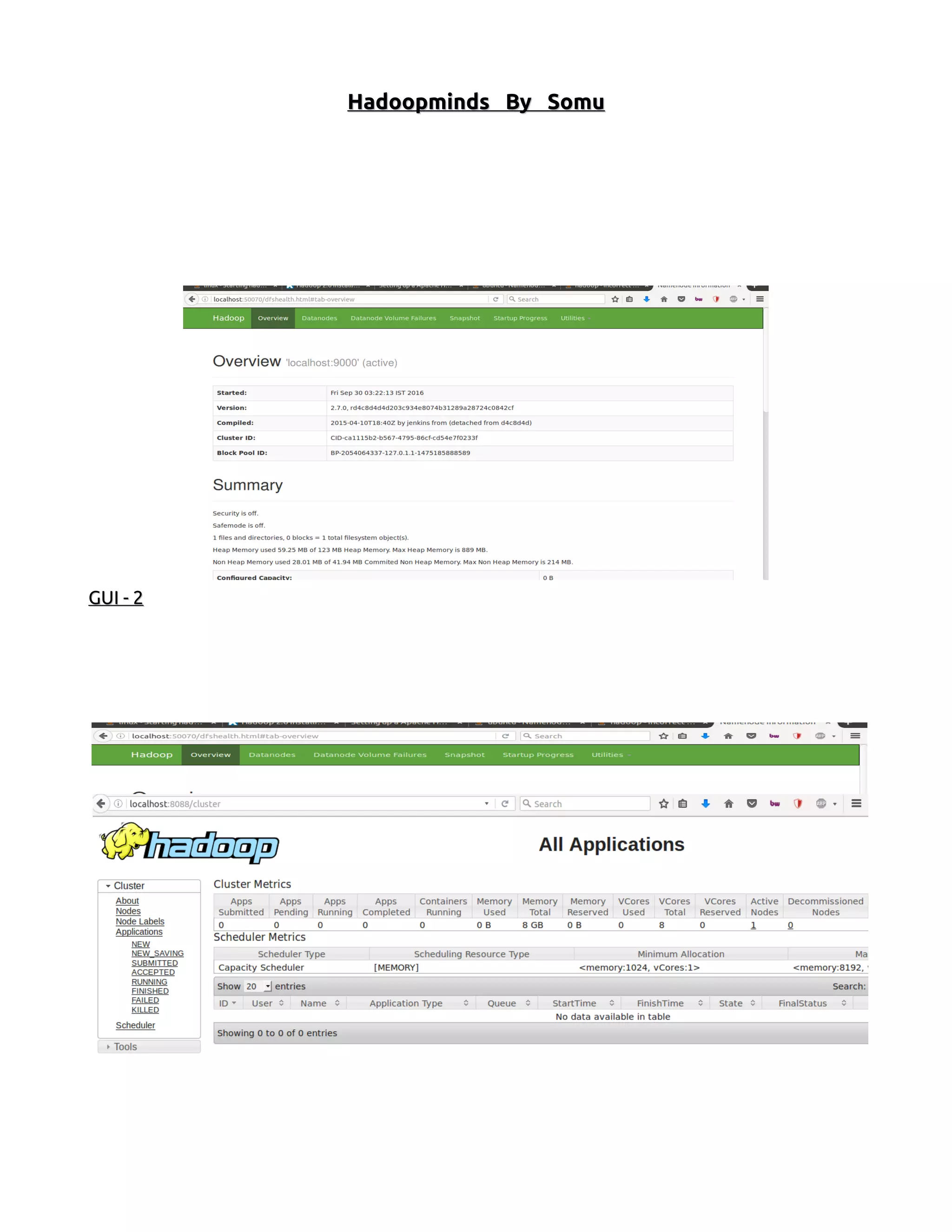 Single node-cluster-hadoop-2-0 | PDF