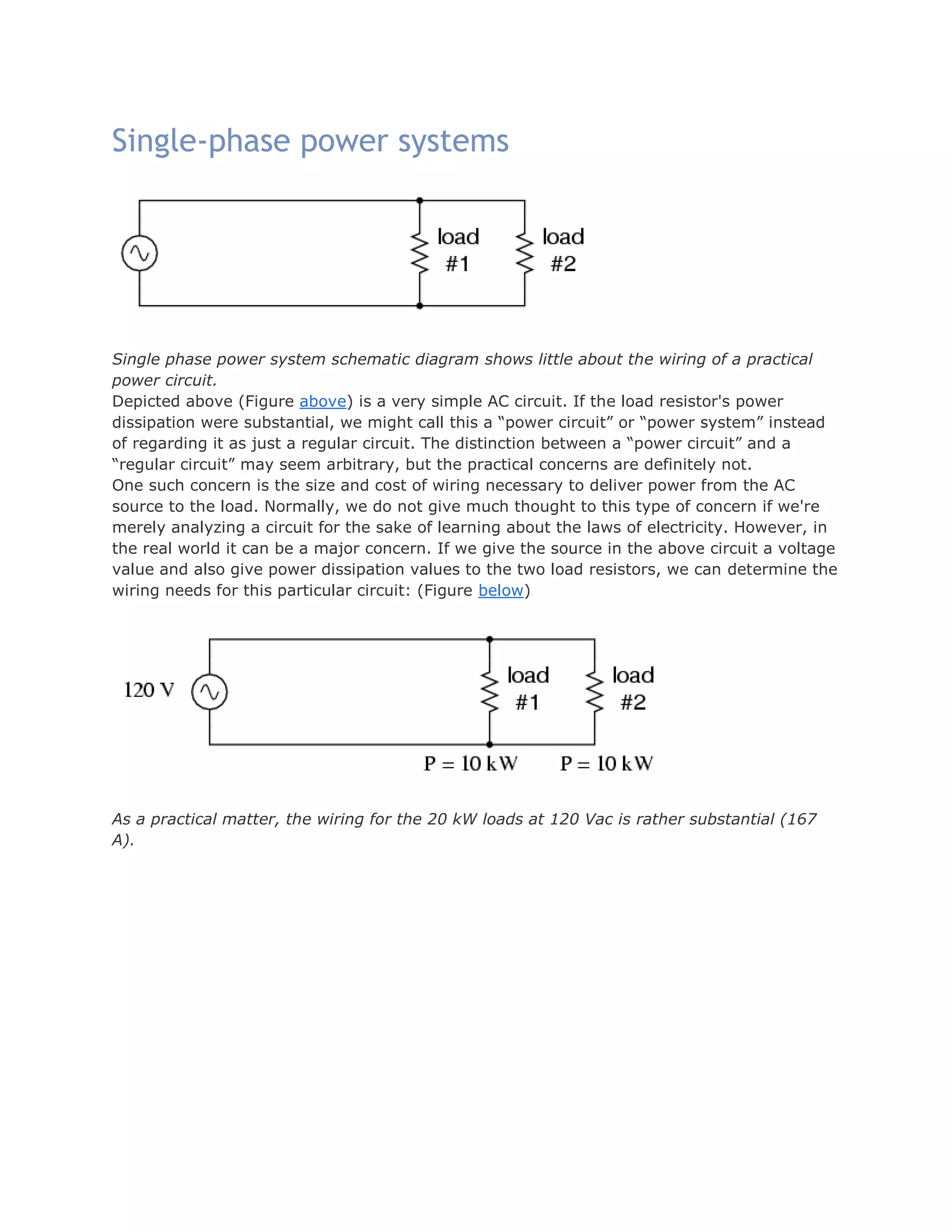 Single phase power systems | DOCX