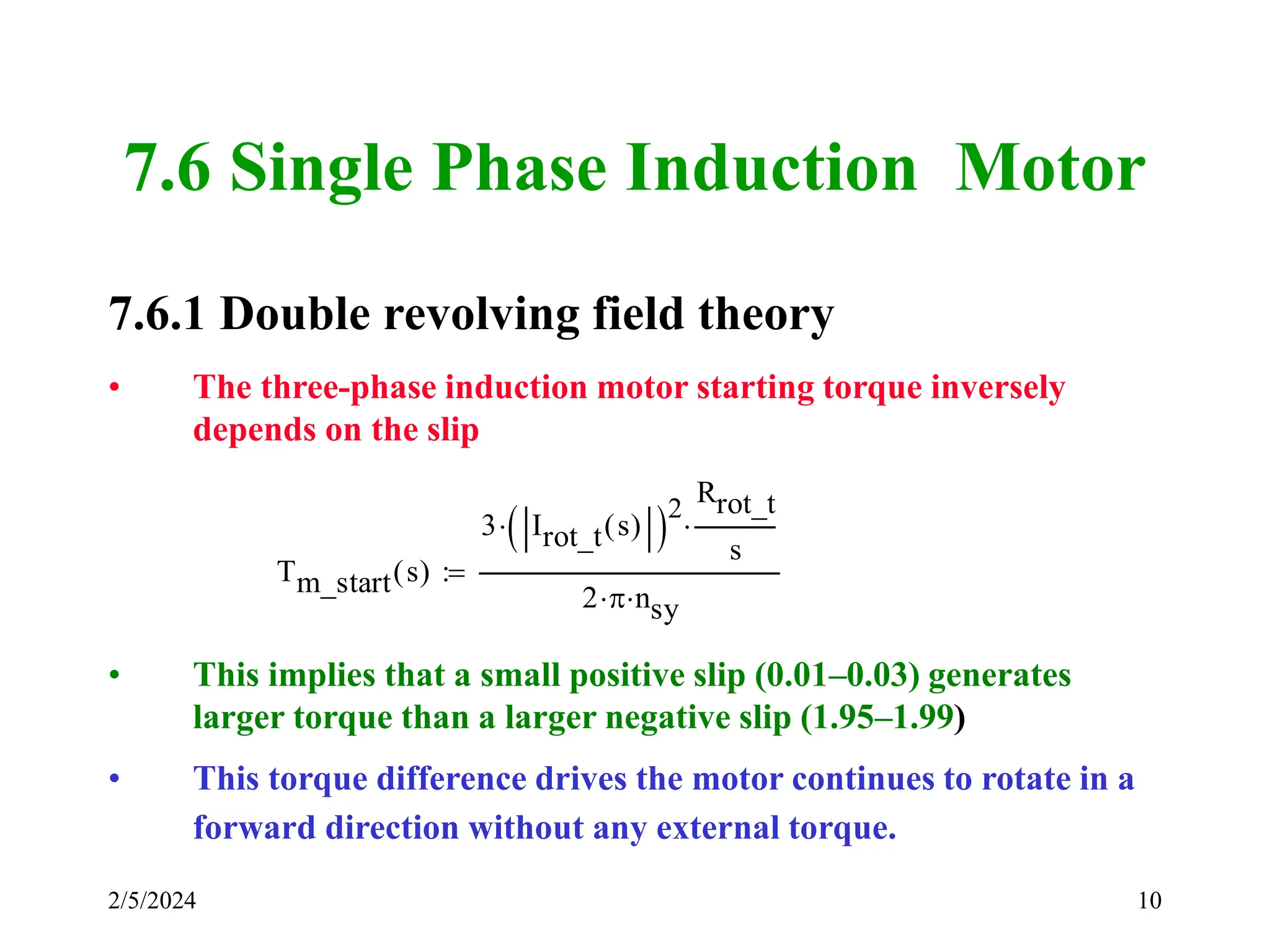 Single phase induction motor-Working principle types.ppt