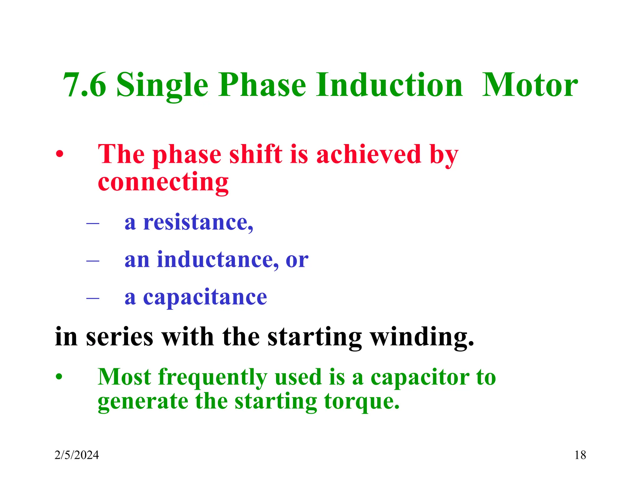 Single phase induction motor-Working principle types.ppt