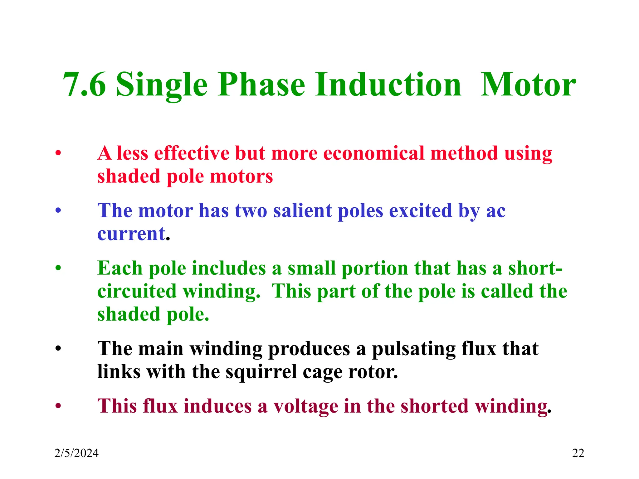 Single phase induction motor-Working principle types.ppt