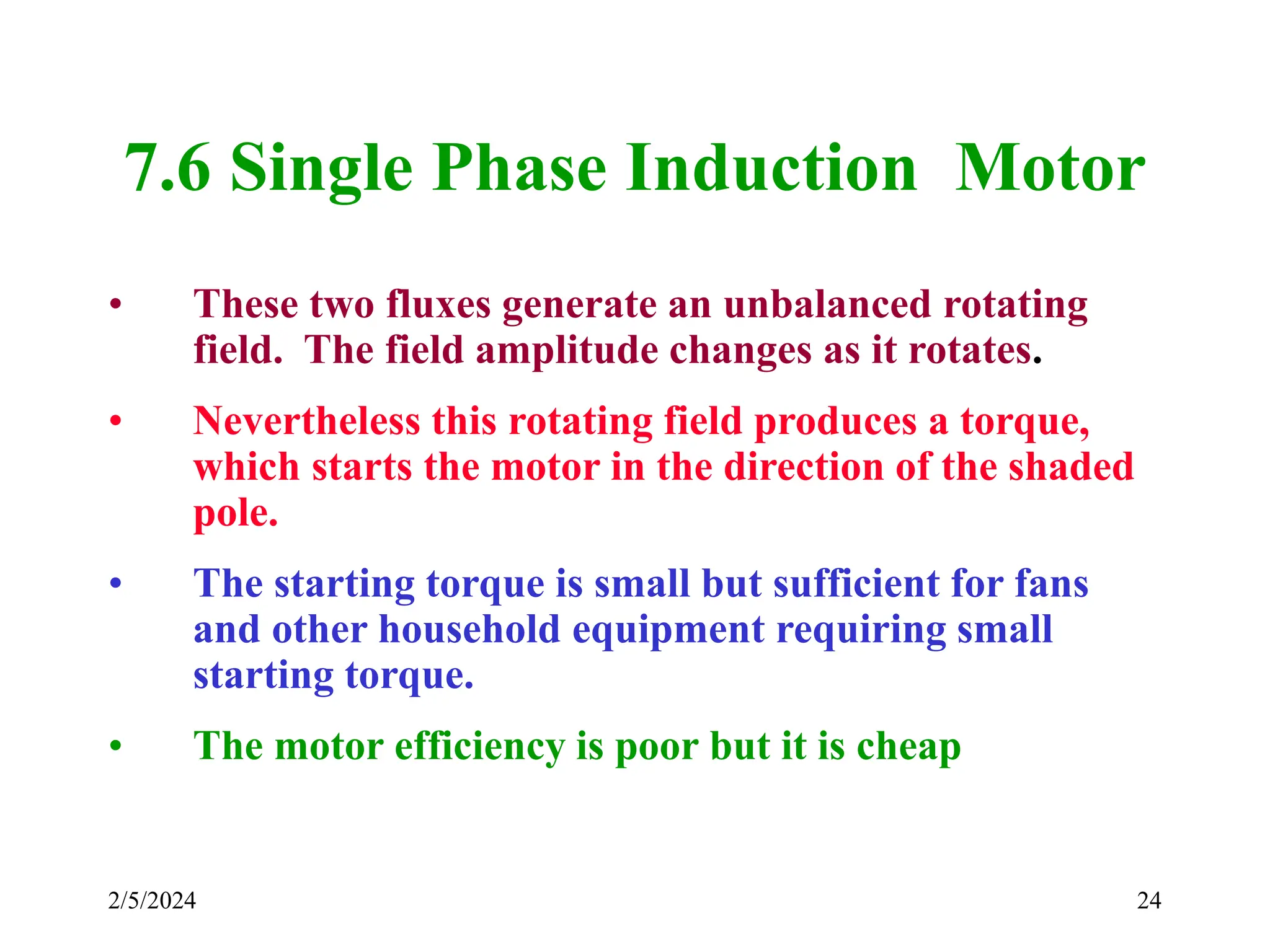 Single phase induction motor-Working principle types.ppt