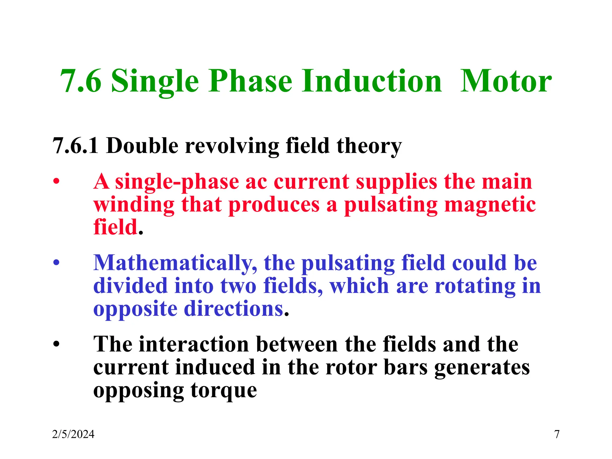 Single phase induction motor-Working principle types.ppt