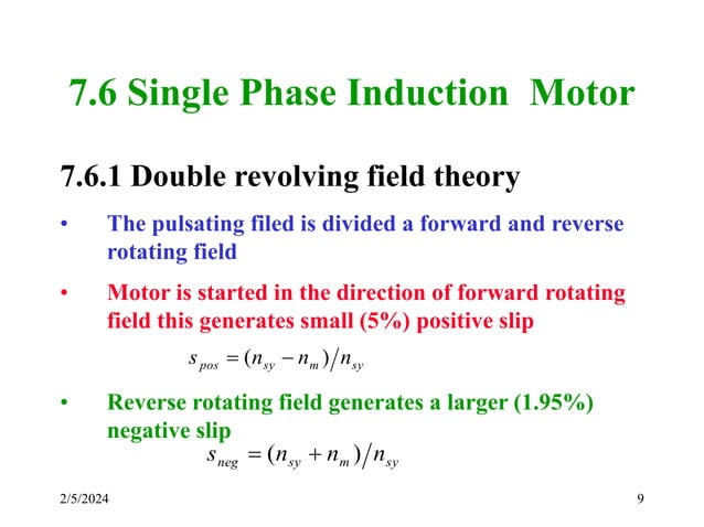Single phase induction motor-Working principle types.ppt