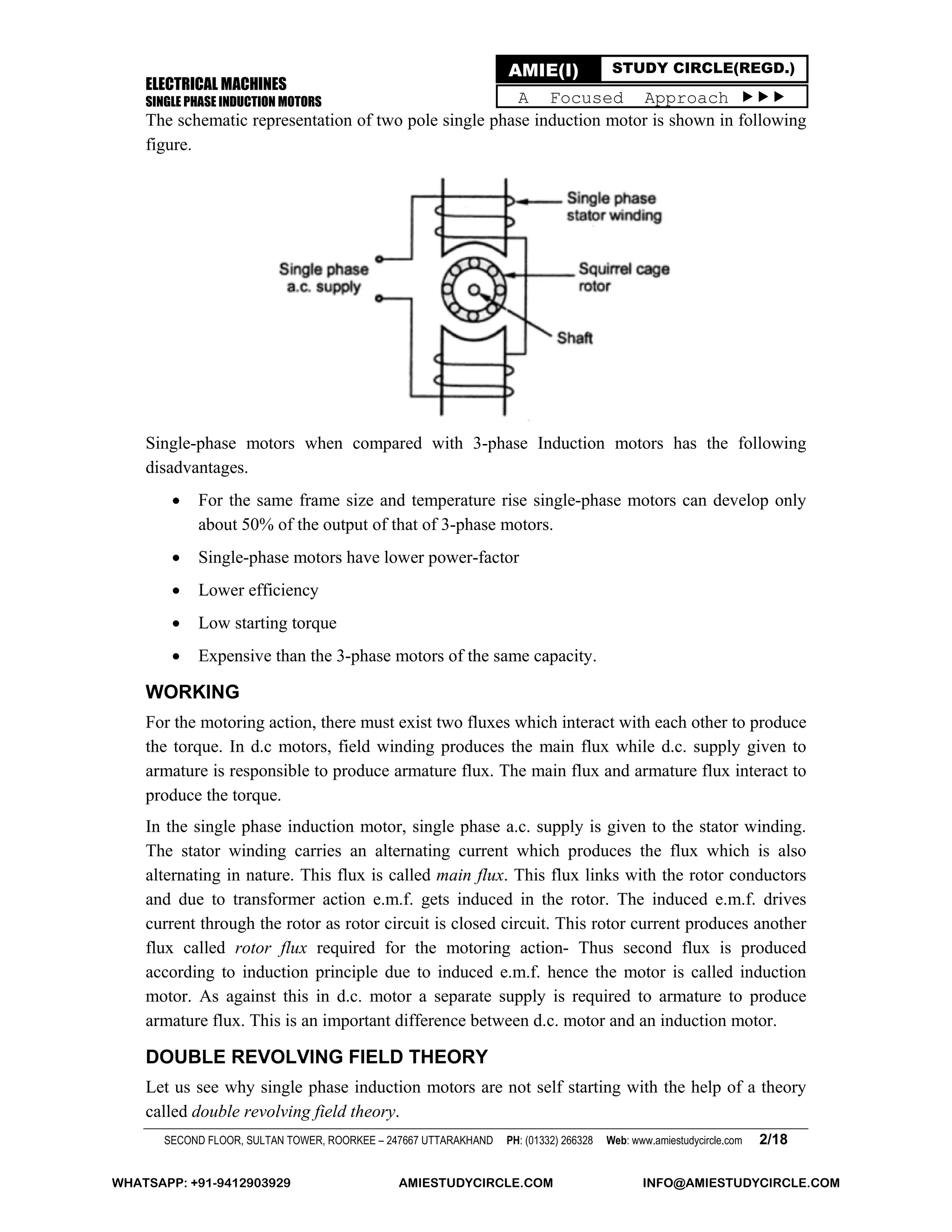 Single Phase Induction Motors | PDF