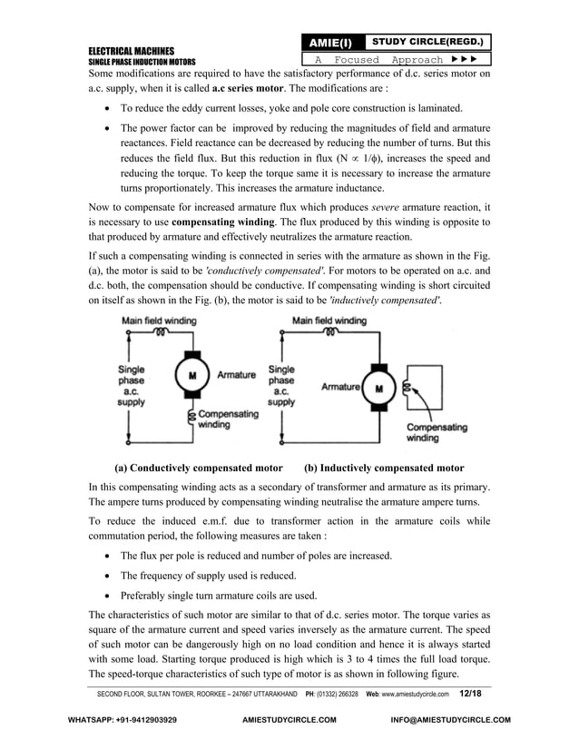 Single Phase Induction Motors | PDF