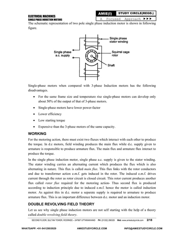 Single Phase Induction Motors | PDF