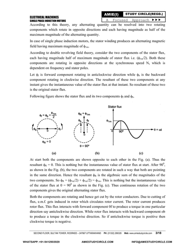 Single Phase Induction Motors | PDF