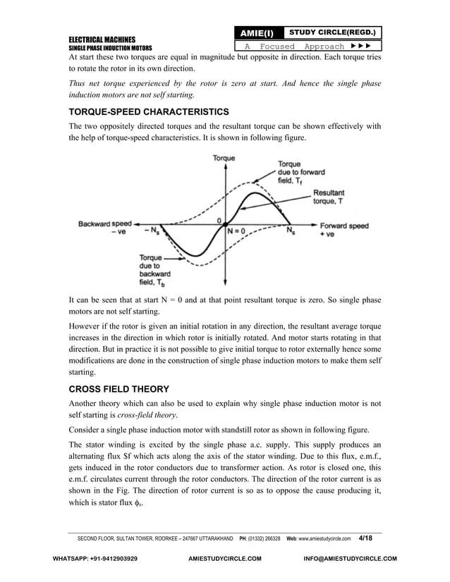 Single Phase Induction Motors | PDF