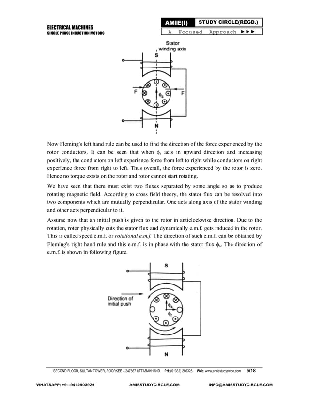 Single Phase Induction Motors | PDF