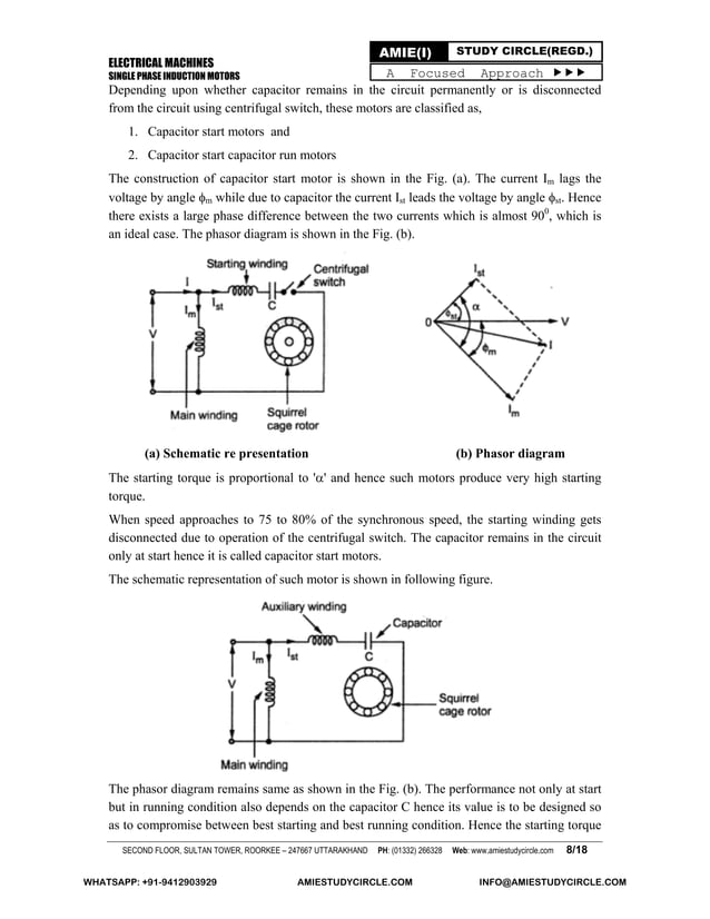Single Phase Induction Motors | PDF