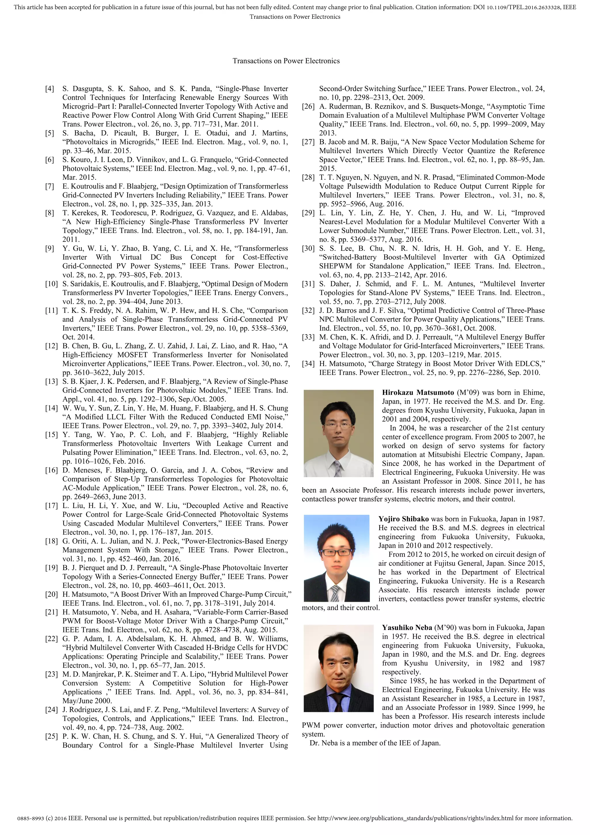 Single-Phase Inverter with Energy Buffer and DC-DC Conversion Circuits ...