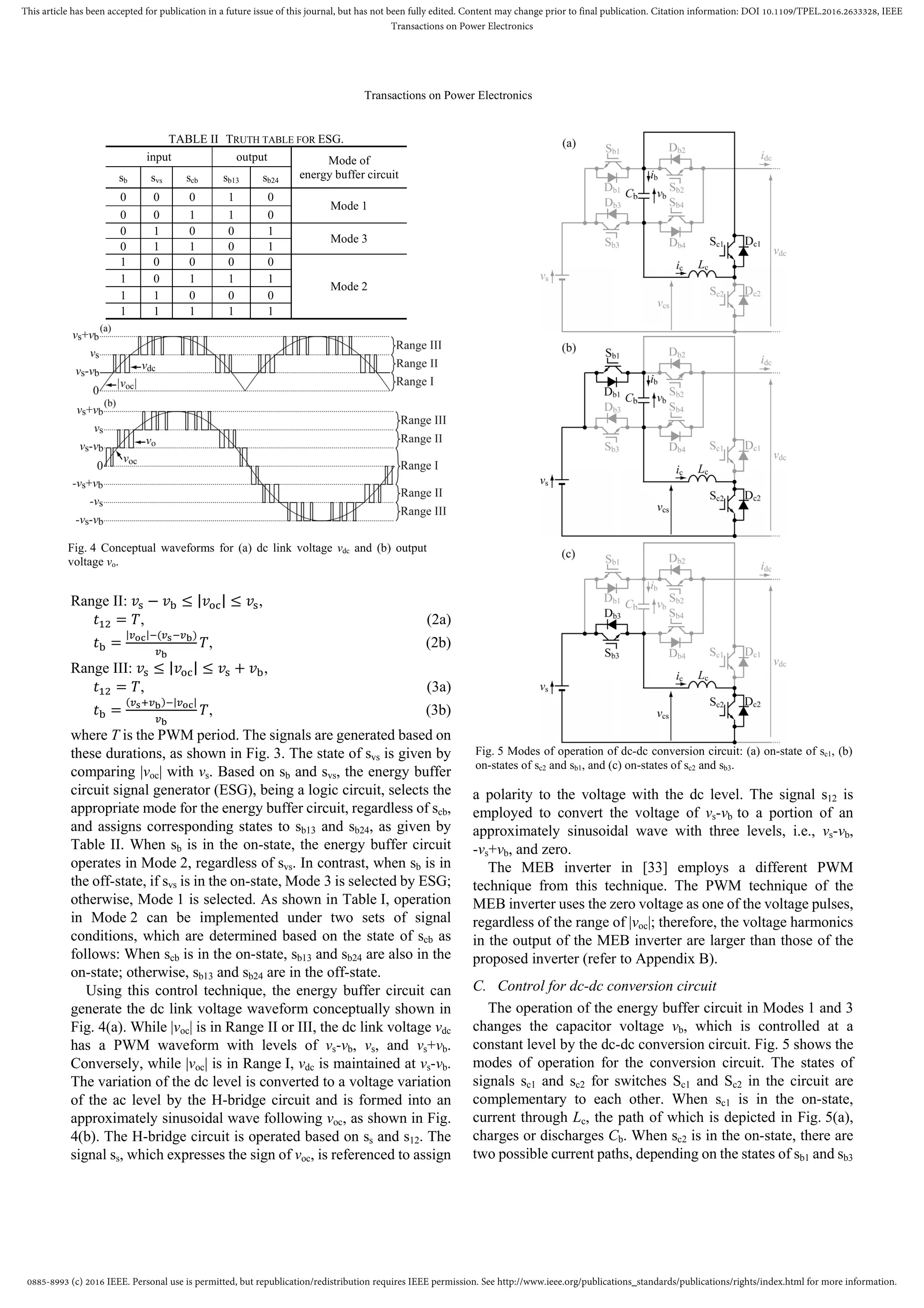 Single-Phase Inverter with Energy Buffer and DC-DC Conversion Circuits ...
