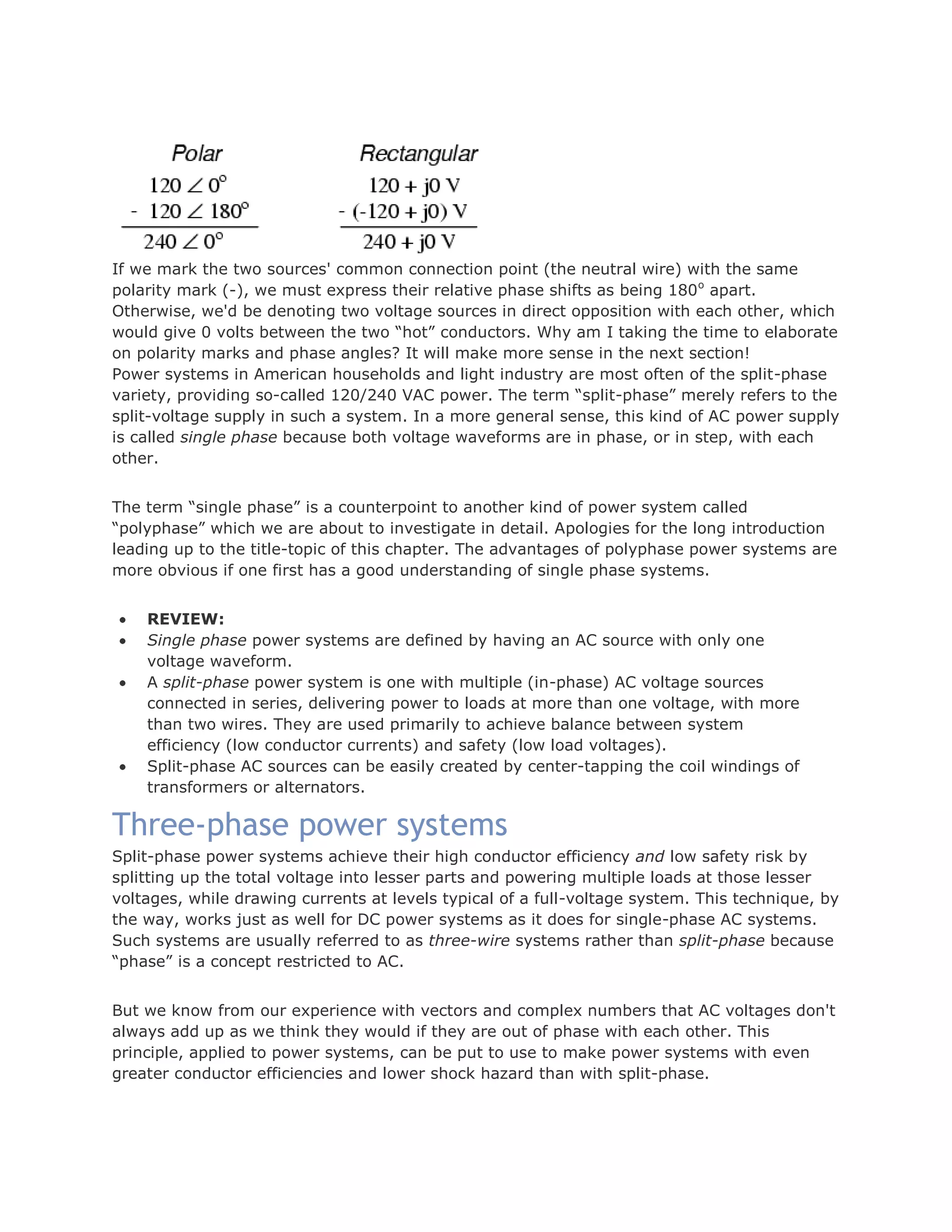 Single phase power systems | DOCX
